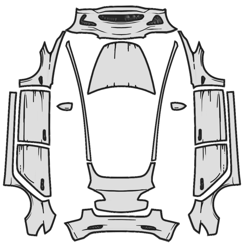 Sketch - Model 3 喷漆车间模板 | Tesla Wrap Studio